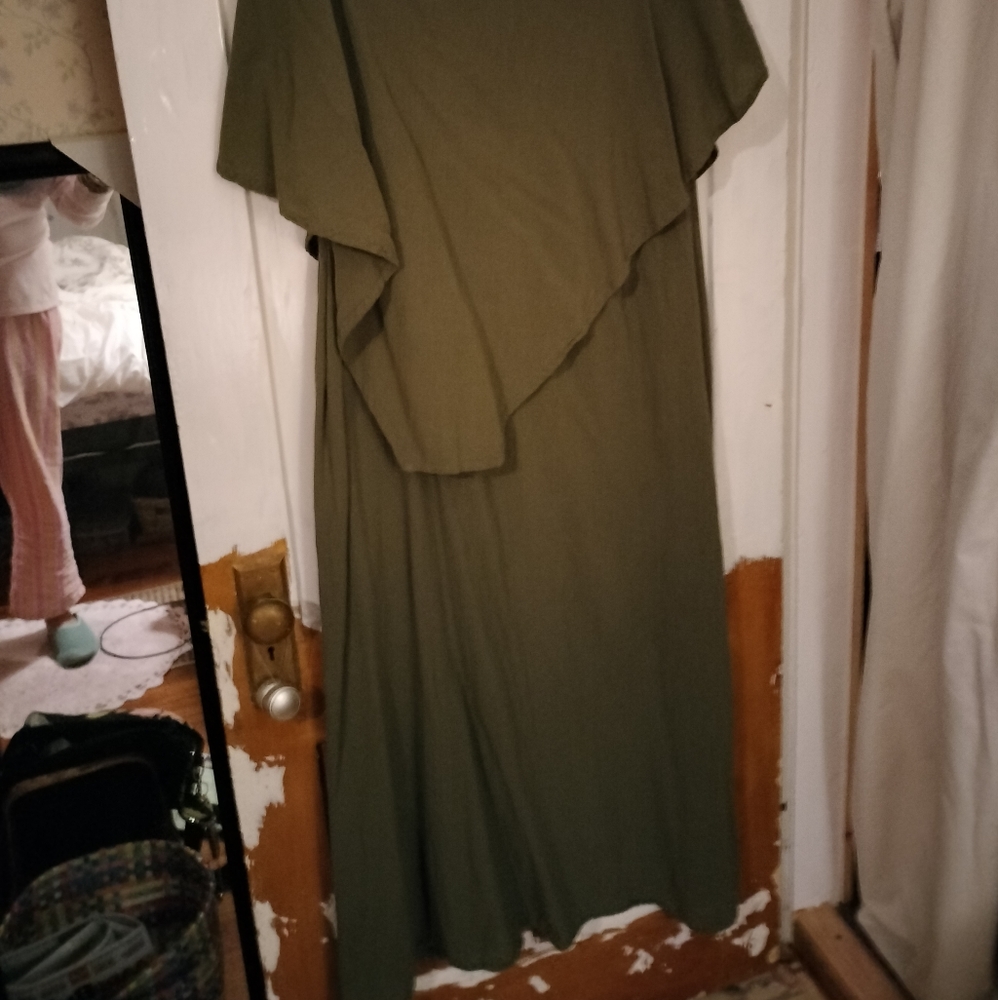 Oh My Gauze Long Uneven Hem Line Dress - Gem